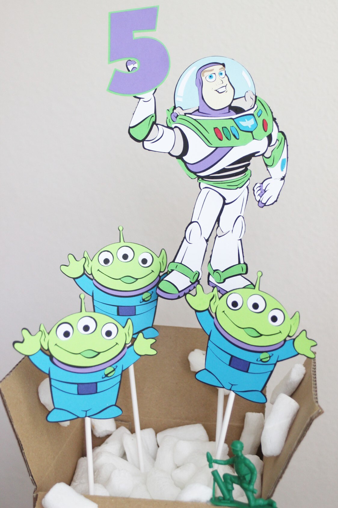 Toy Story Centerpiece//buzz Lightyear// Green Alien//custom - Etsy