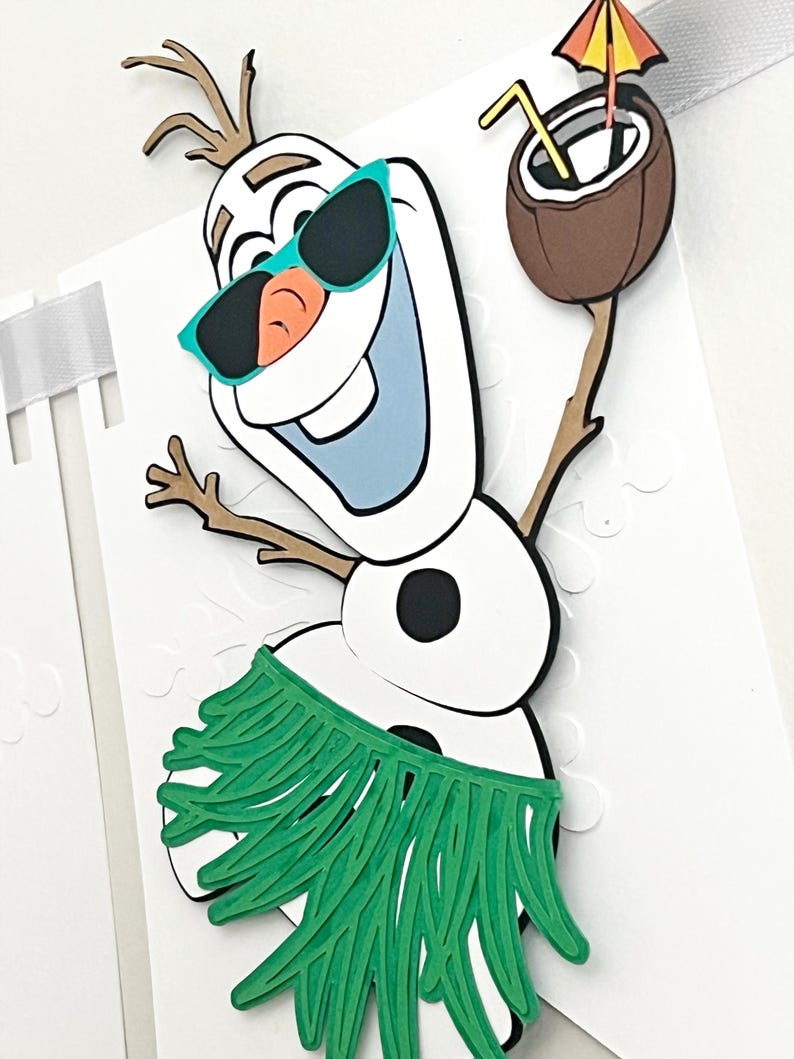 Frozen Birthday Banner// Summer Olaf Snowman Banner - Etsy