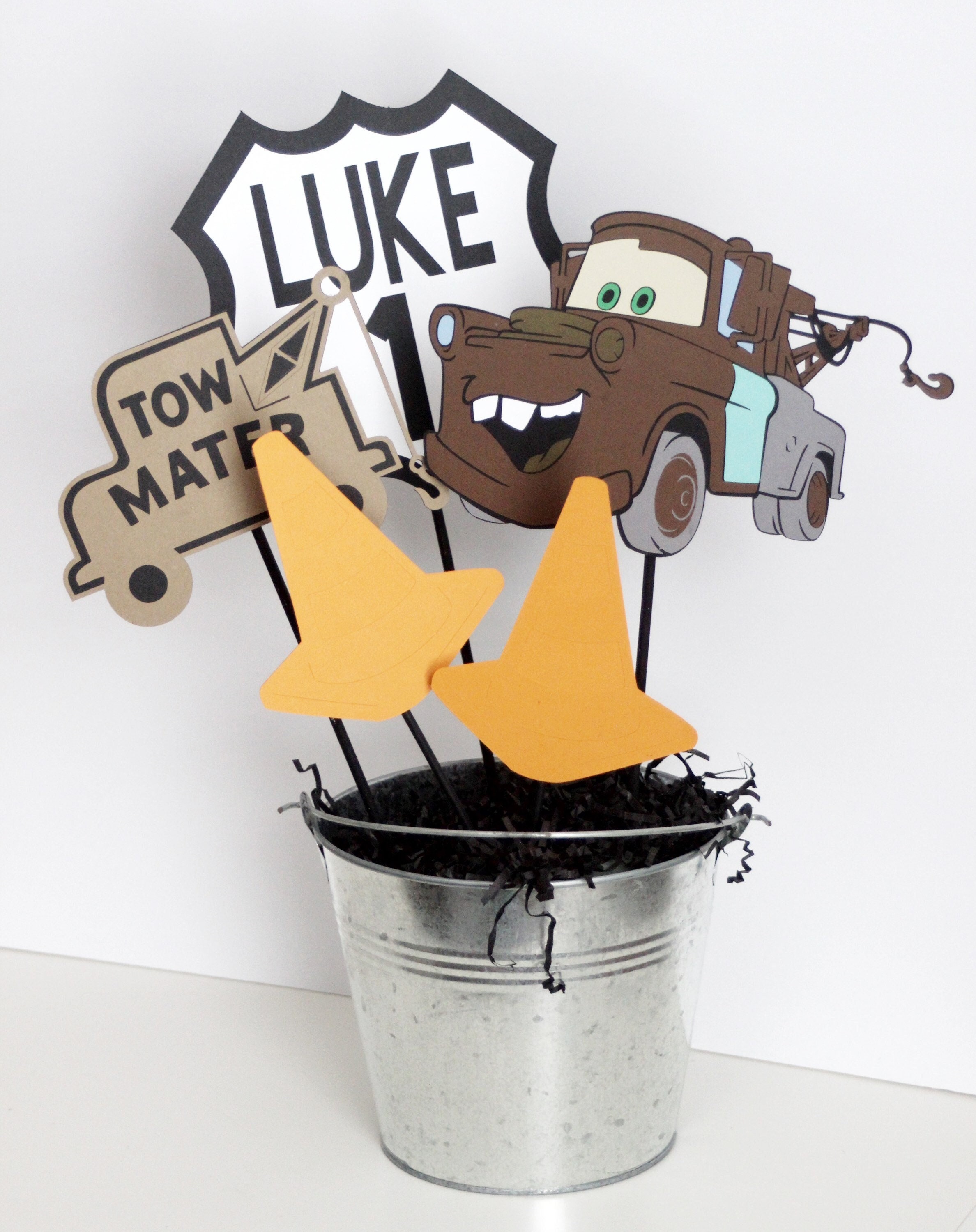 Pixar Cars Birthday Centerpiece//tow Mater//movie Cars - Etsy