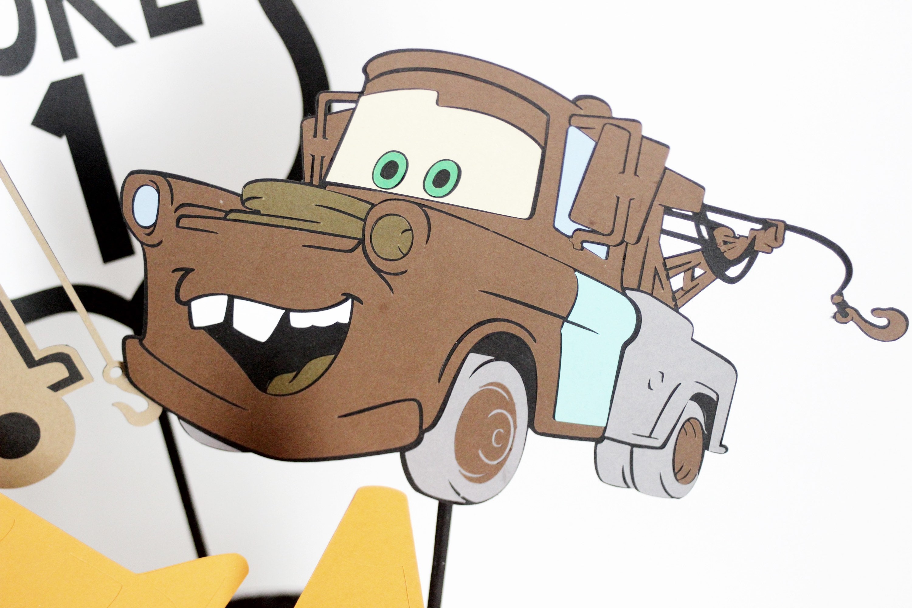 Pixar Cars Birthday Centerpiece//tow Mater//movie Cars - Etsy