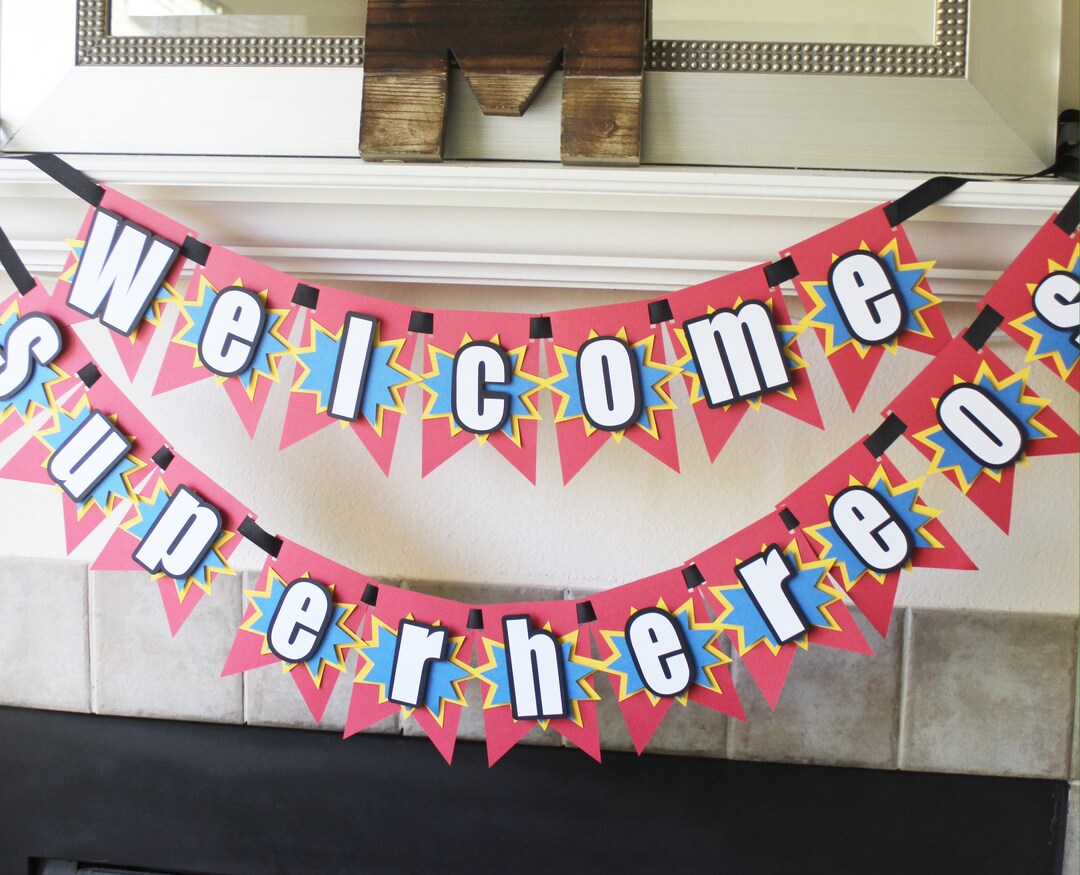 Welcome Superheroes Banner//superhero Party - Etsy