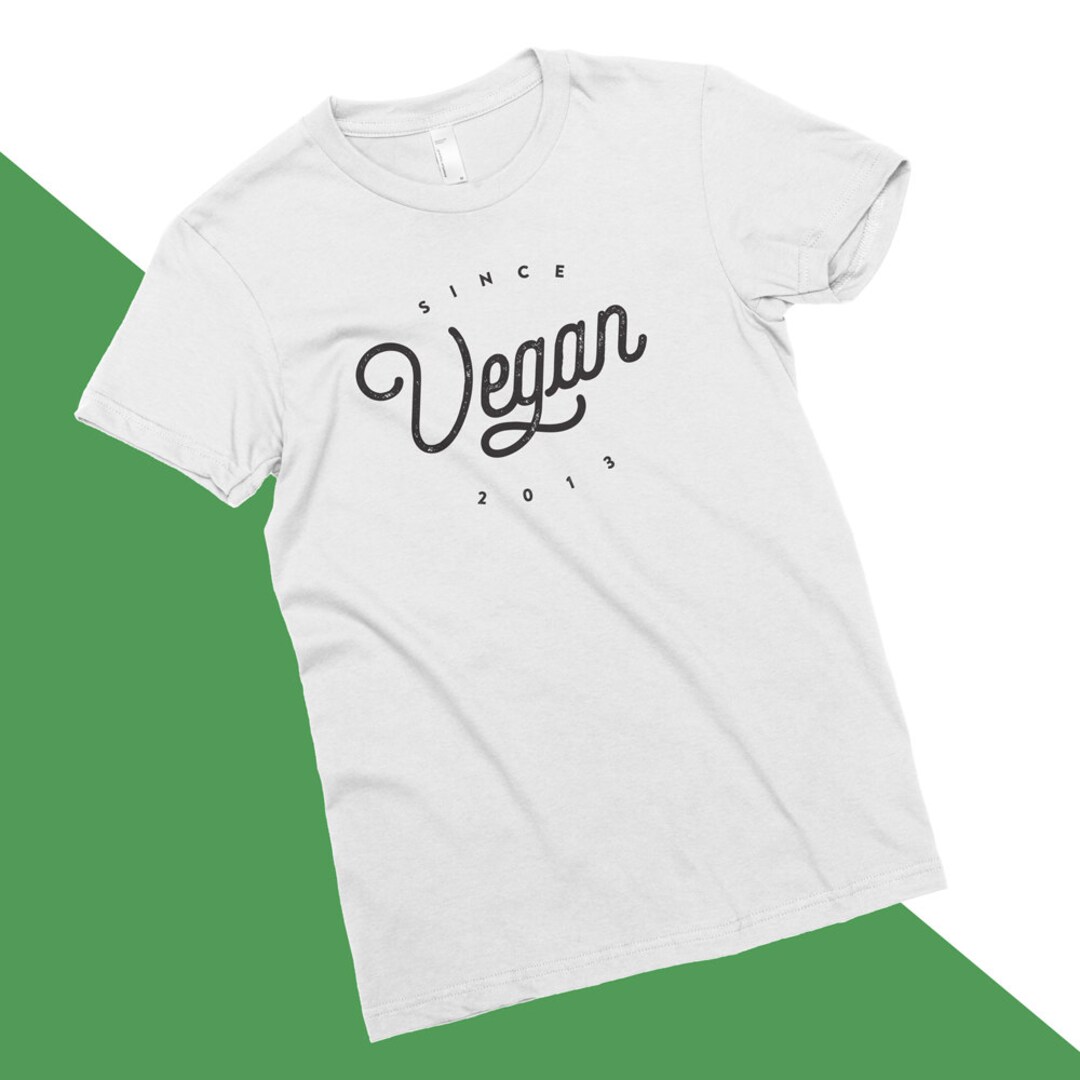 Vegan Anniversary Custom T-shirt, Vegan, Shirt, Plant-based Clothing ...