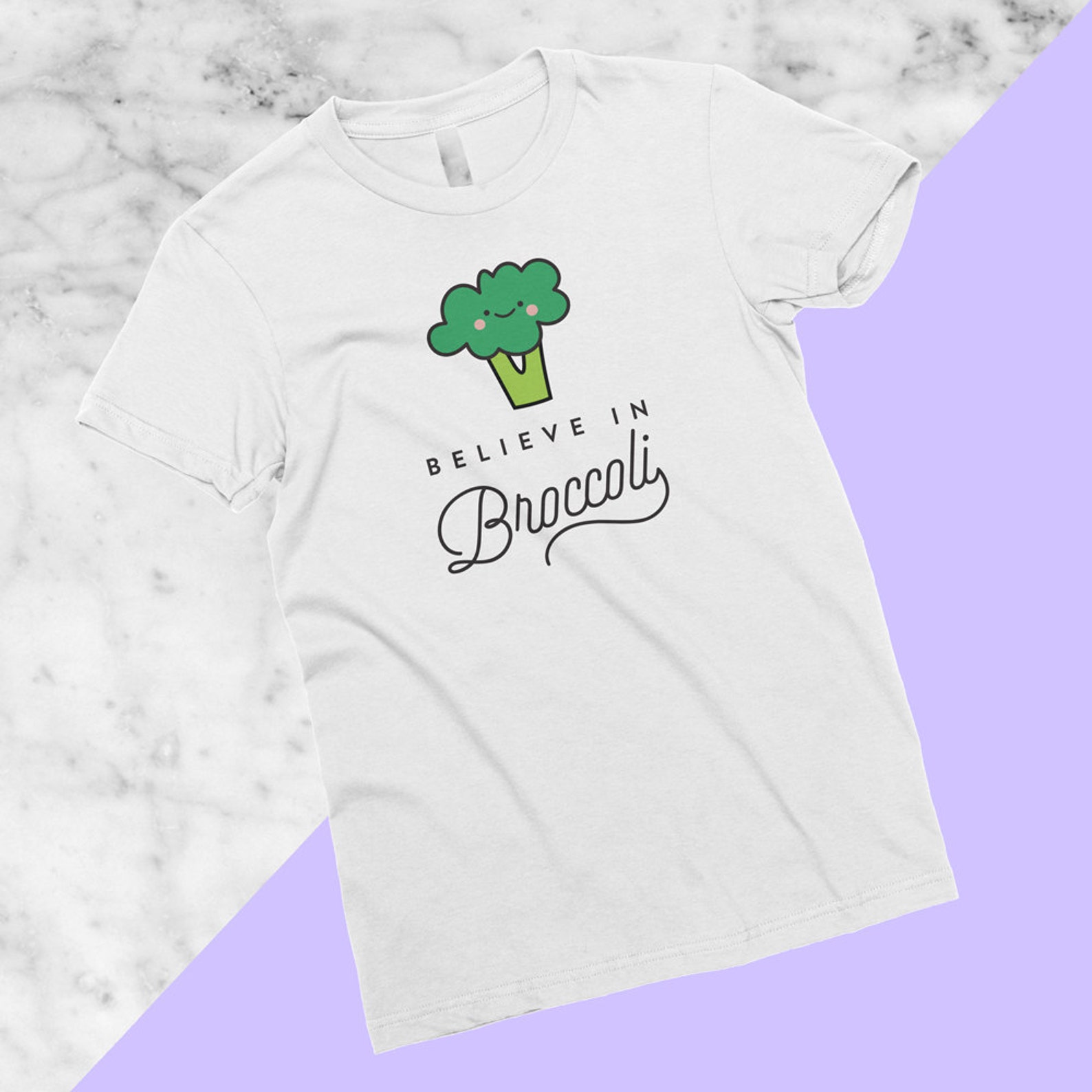 Believe in Broccoli T-shirt, Vegan, Vegetarian, Shirt, Plant-based ...