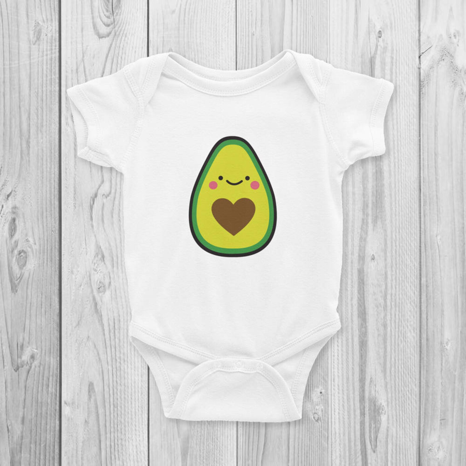 Avocado Onesie, Bodysuit, Cute, Avocado Baby Gifts, Avocado Baby Shower ...