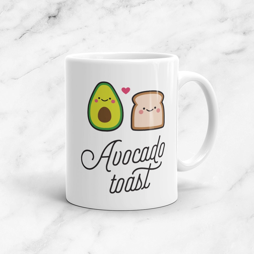 Avocado Toast Mug 11oz Vegan Vegetarian Plant Based - Etsy