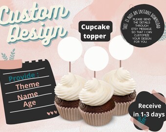 Personalized Cupcake Toppers/ - Etsy