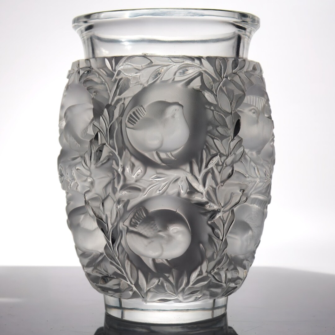 Lalique Bagatelle Vase Vintage Crystal Frosted Glass Sculpture Unique ...
