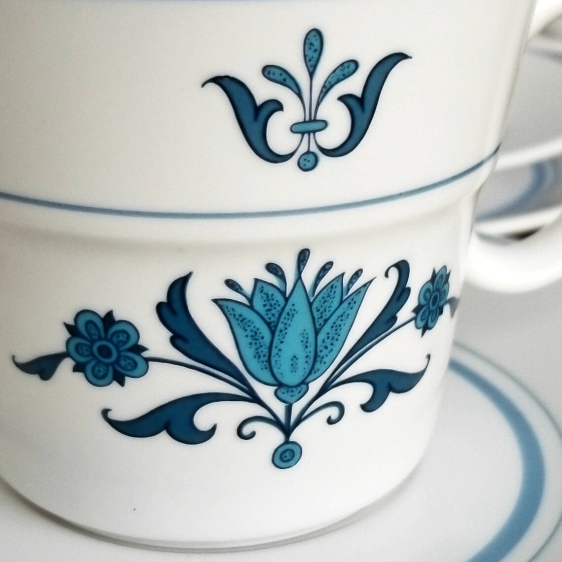 Breakfast for 6 Blue Haven China Set Tea Cup Saucer and Bread - Etsy