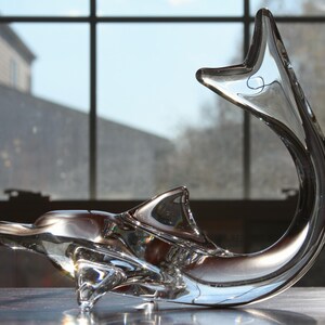 Daum Glass Dolphin Figurine - Vintage Unique Shelf Coastal Beach House ...