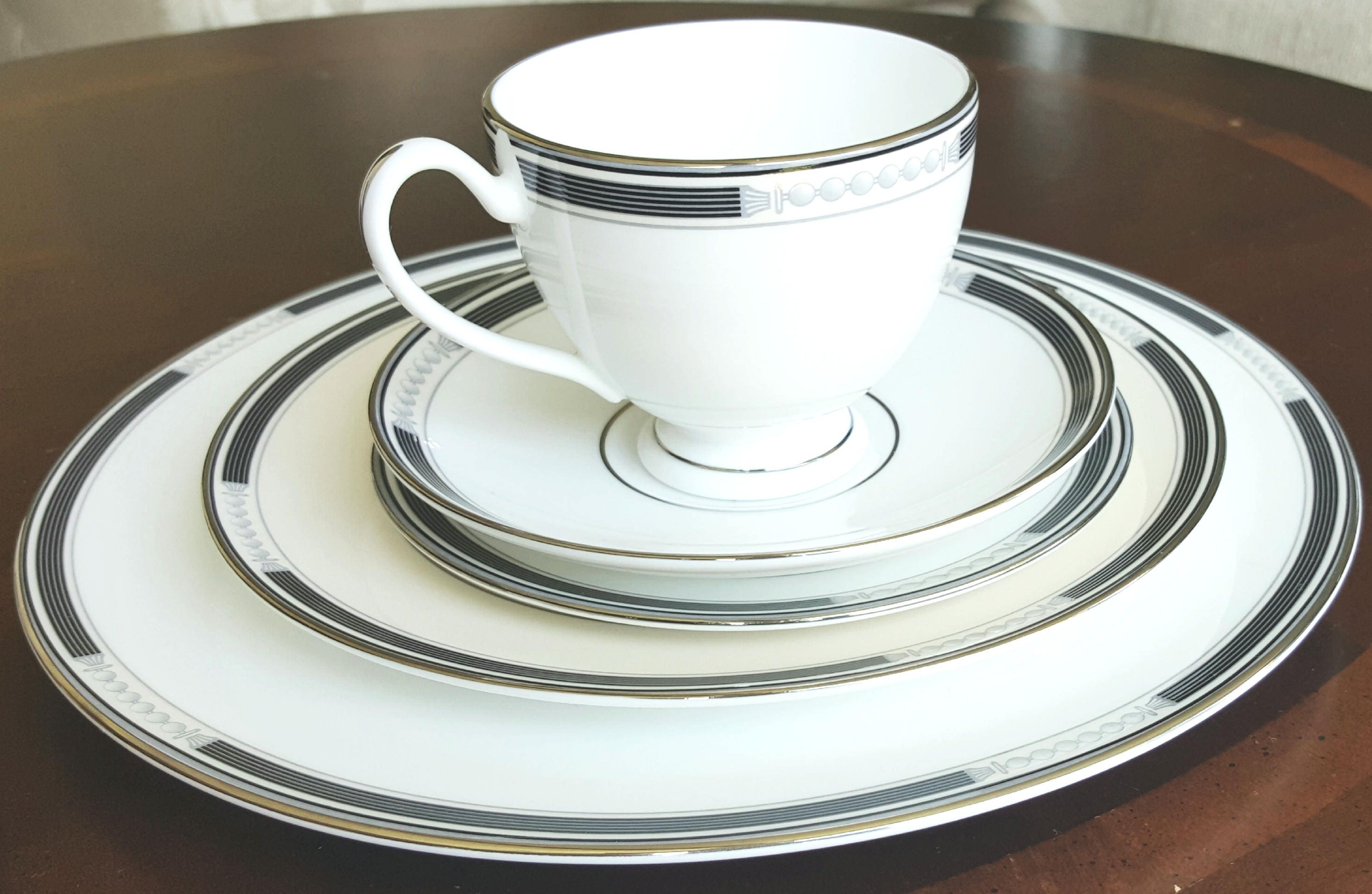 Waterford Carleton 5 Piece Place Setting Dinnerware off Gray - Etsy