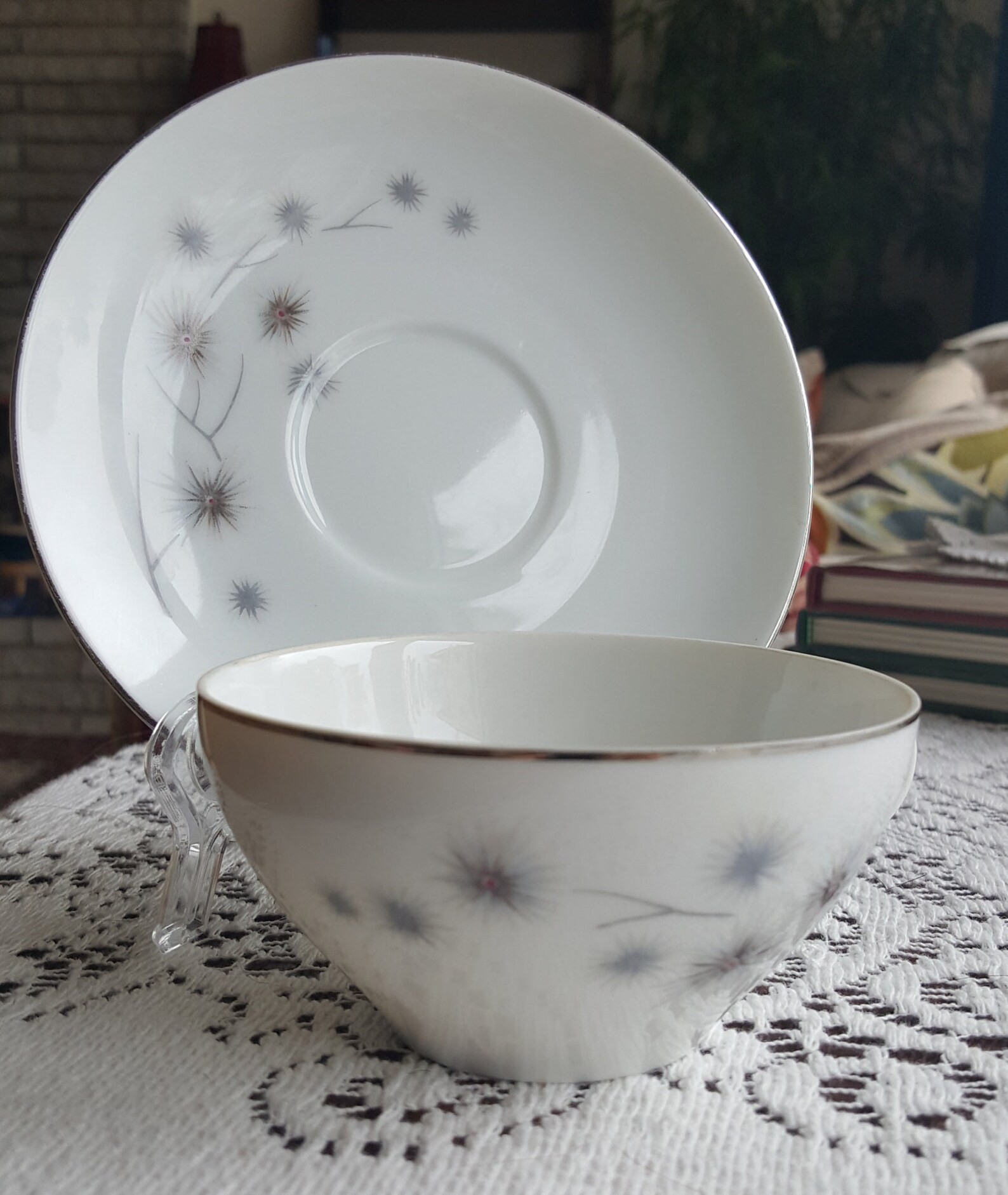 Set for 8 Guests Creative Fine China 16 Piece Cup Saucer China - Etsy