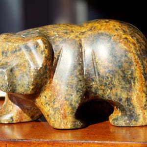 Indigenous Bear Statue | Inuit Bear Art Signed Paniptchuk Soapstone ...