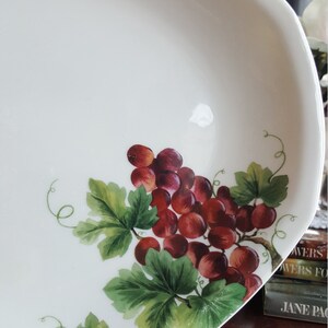Oval Serving Platter Royal Doulton Vintage Grape Pattern Fruits & Green ...