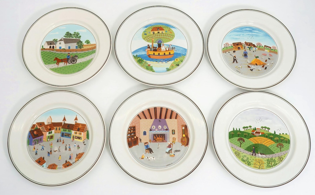 Villeroy & Boch Design Naif Salad Plate Set of 6 | Rustic Vintage ...