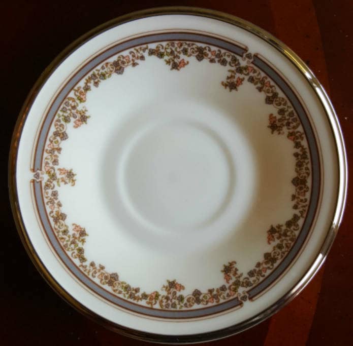 LENOX Lace Point Tea Cups China Set Floral Gray Band Platinum | Etsy