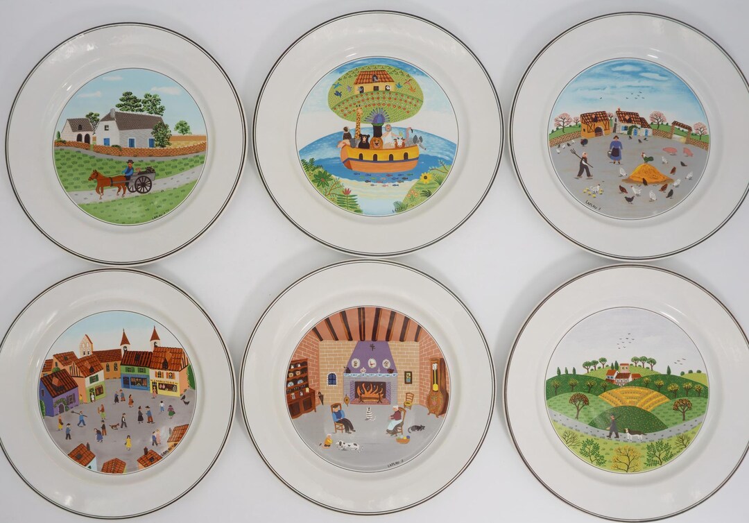 Villeroy and Boch Design Naif Dinner Plates Rustic Vintage Tableware ...