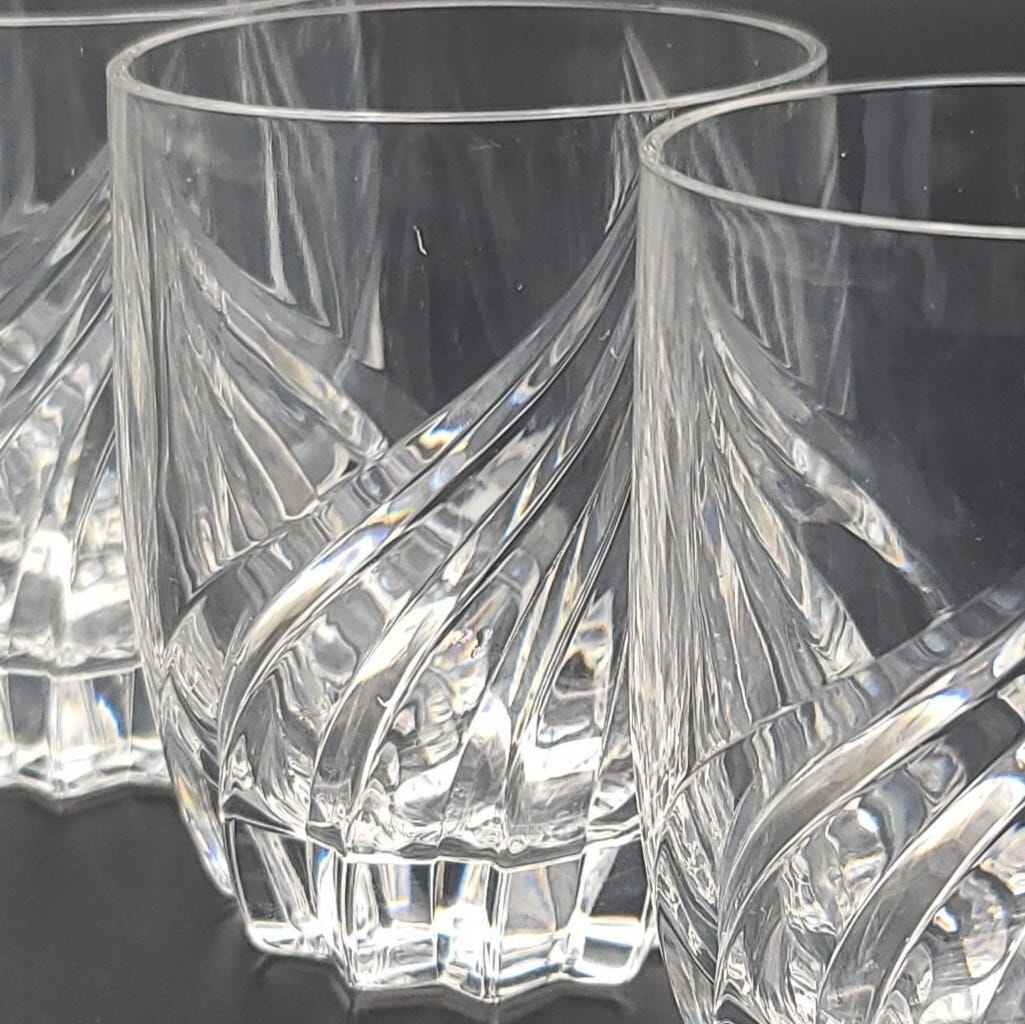 Etched Glassware Whiskey Glasses in Lenox Crystal Debut Pattern Set of ...