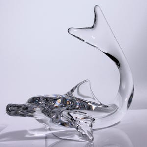 Daum Glass Dolphin Figurine - Vintage Unique Shelf Coastal Beach House ...