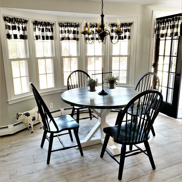 Farmhouse Round Dining Table - Etsy