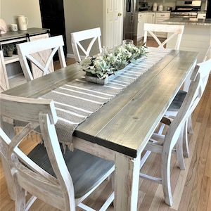 Rustic Farmhouse Dining Table, Dining Room Set, Beach Table ...