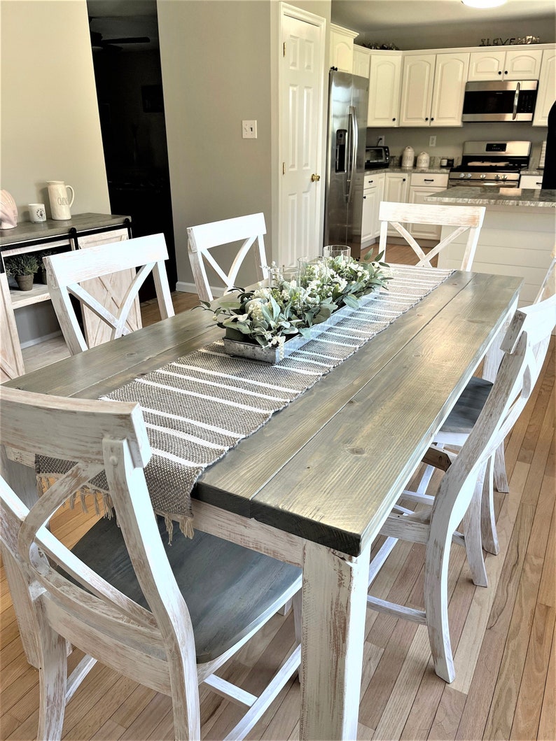 Rustic Farmhouse Dining Table Dining Room Set Dining Room - Etsy