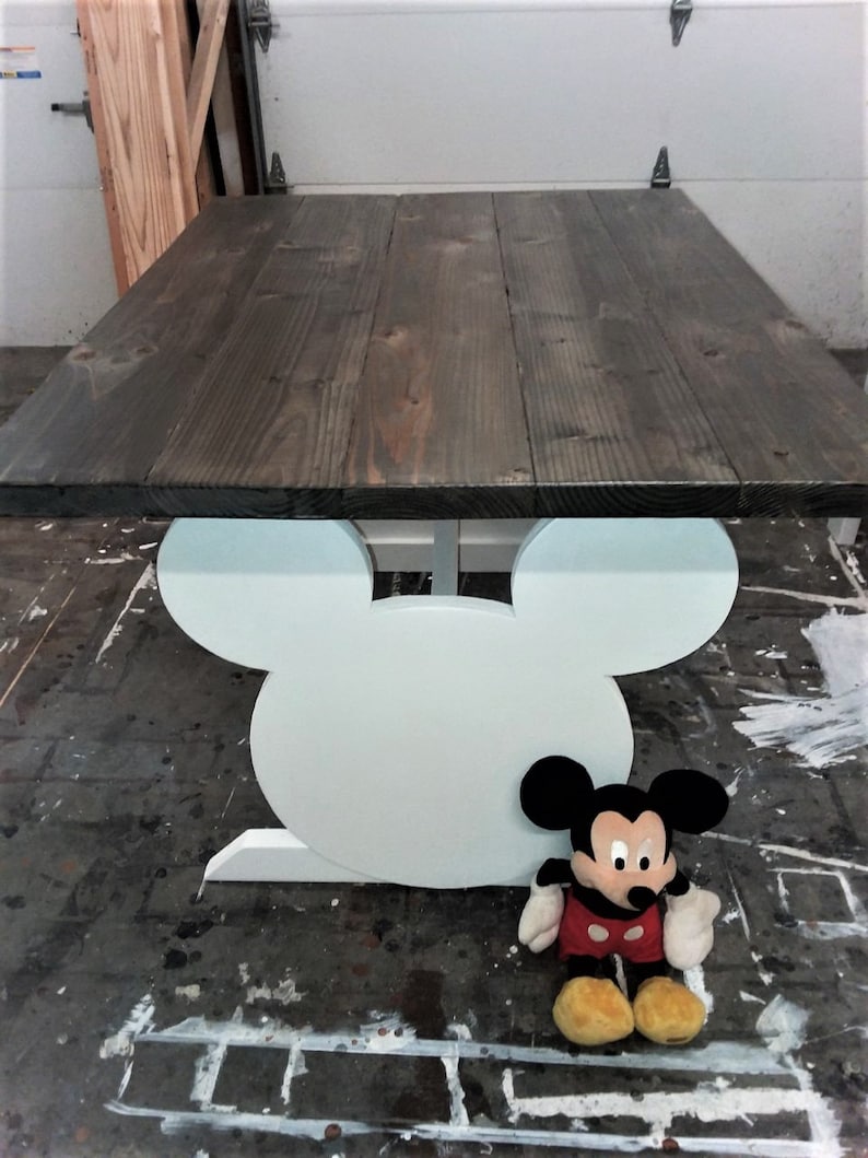 Rustic Farmhouse Dining Table, Disney World, Mickey Mouse Furniture ...