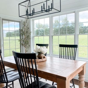 Large Farmhouse Table, Long Farmhouse Table, Big Dine Table, Kitchen ...