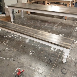 Large Farmhouse Table, Long Farmhouse Table, Big Dine Table, Kitchen ...