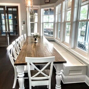 Large Farmhouse Table, Long Farmhouse Table, Big Dine Table, Kitchen ...