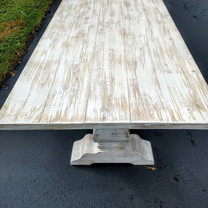 Farmhouse Pedestal Dining Table, Rustic Dining Table, Custom Wood Table ...