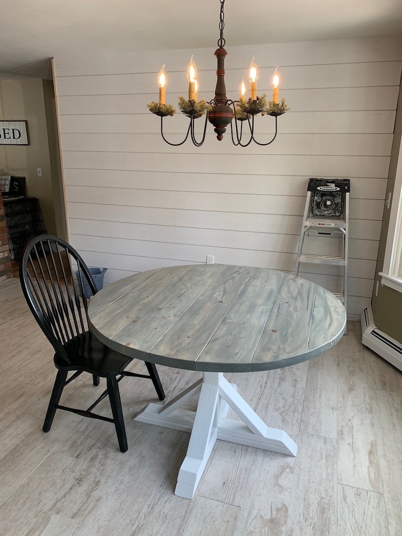 Round Farmhouse Dining Table Round Table Round Dining Table - Etsy