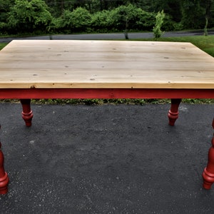 Chunky Leg Table, Rustic Farmhouse Table, Dine Table, Rustic, Furniture ...