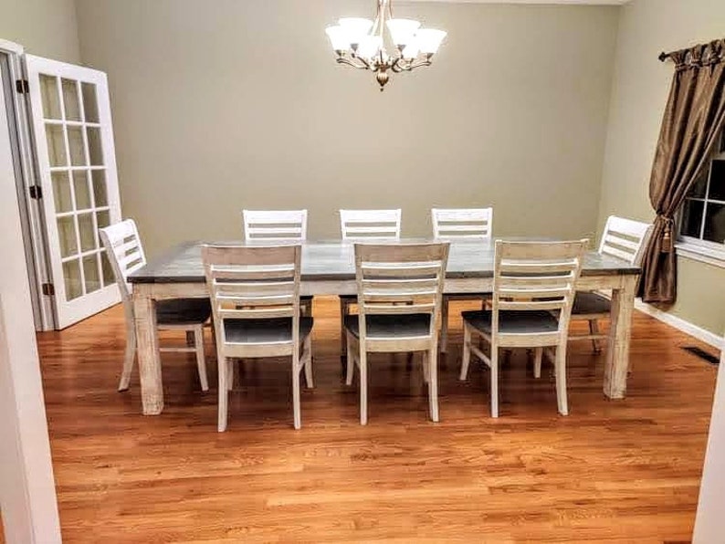 Large Rustic Farmhouse Dining Table, Dining Room Set, Dining Room Set ...