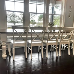 Large Farmhouse Table, Long Farmhouse Table, Big Dine Table, Kitchen ...