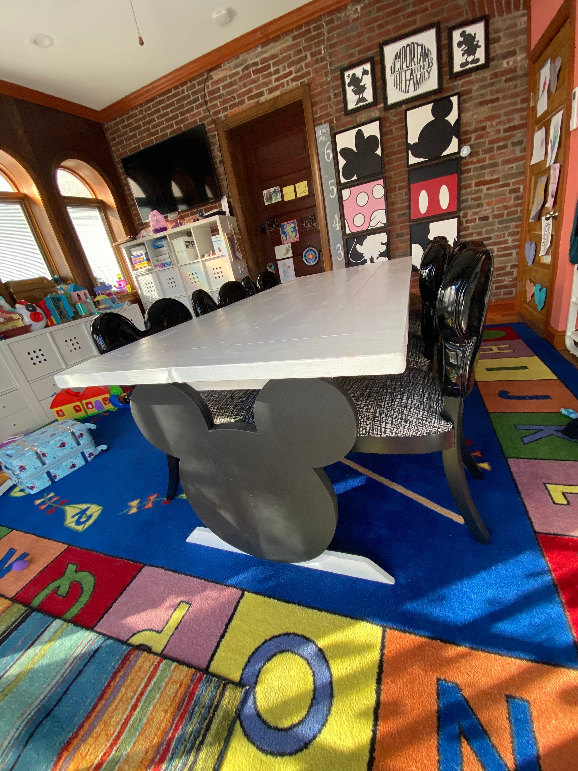 Rustic Farmhouse Dining Table Disney World Mickey Mouse - Etsy