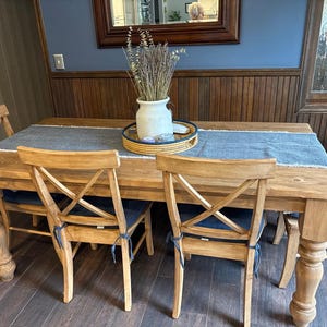 Large Farmhouse Table, Long Farmhouse Table, Big Dine Table, Kitchen ...