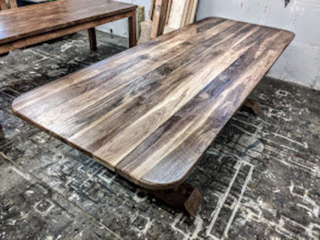 Rustic Walnut Dine Table Custom Farmhouse Table Dining Room - Etsy