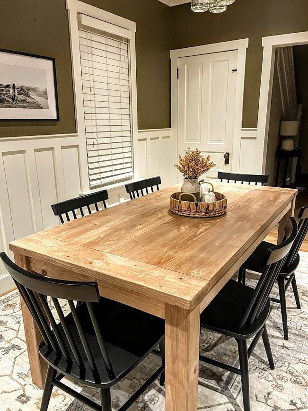 Farmhouse Table, Large Farmhouse Table, Big Dine Table, Large Dine ...