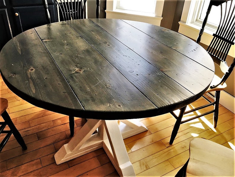 Round Farmhouse Dining Table Round Table Round Dining Table - Etsy