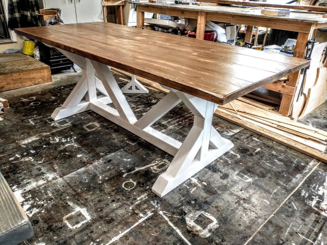Rustic Farmhouse Dining Table, Dining Room Set, Dining Room Set ...