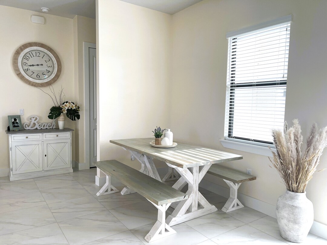 Rustic Farmhouse Dining Table, Dining Room Set, Dining Room Set ...