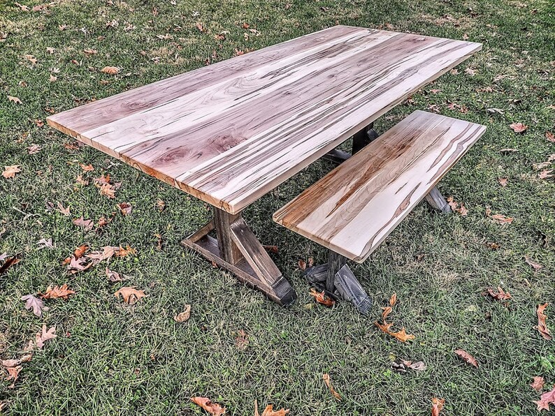 Rustic Farmhouse Dining Table Exotic Maple Dining Room Set - Etsy