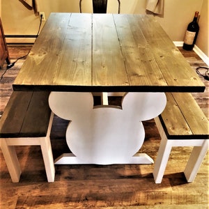 Rustic Farmhouse Dining Table, Disney World, Mickey Mouse Furniture ...