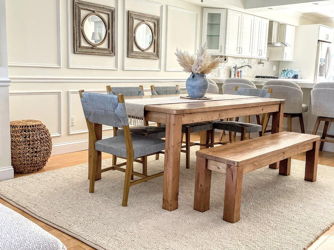 Rustic Farmhouse Dining Table, Dining Room Set, Dining Room Set ...