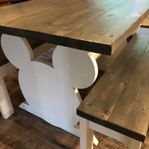 Rustic Farmhouse Dining Table, Disney World, Mickey Mouse Furniture ...