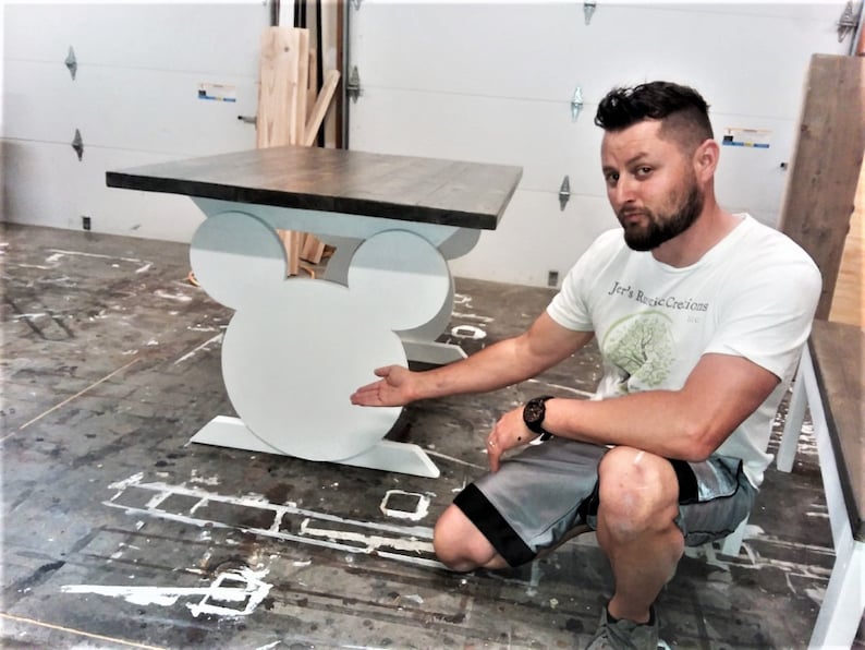 Rustic Farmhouse Dining Table, Disney World, Mickey Mouse Furniture ...