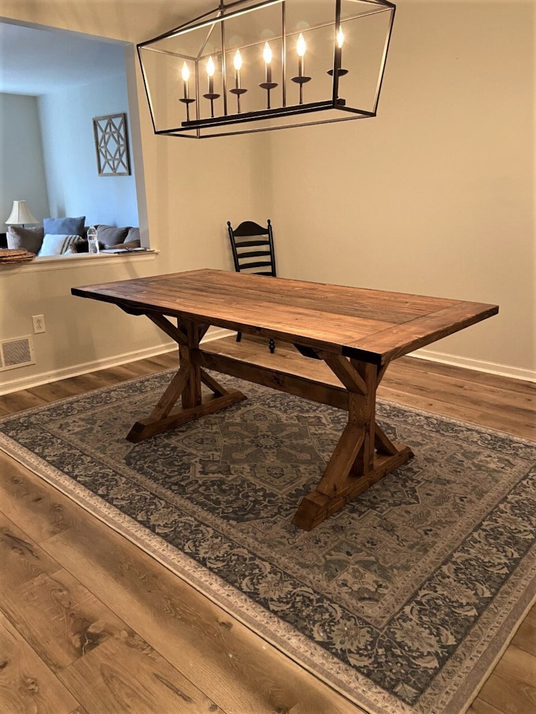 Rustic Farmhouse Table, Dining Room Table Set - Etsy