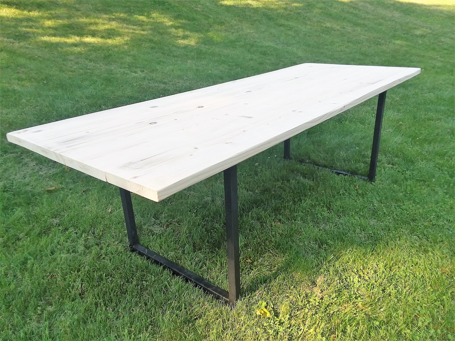 Farmhouse Dining Table Dining Room Set Industrial Metal Leg | Etsy