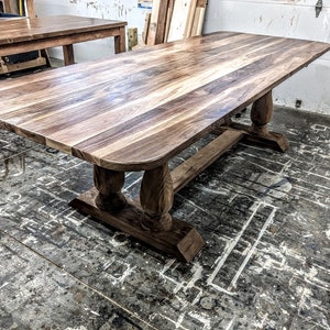 Rustic Walnut Dine Table Custom Farmhouse Table Dining Room - Etsy