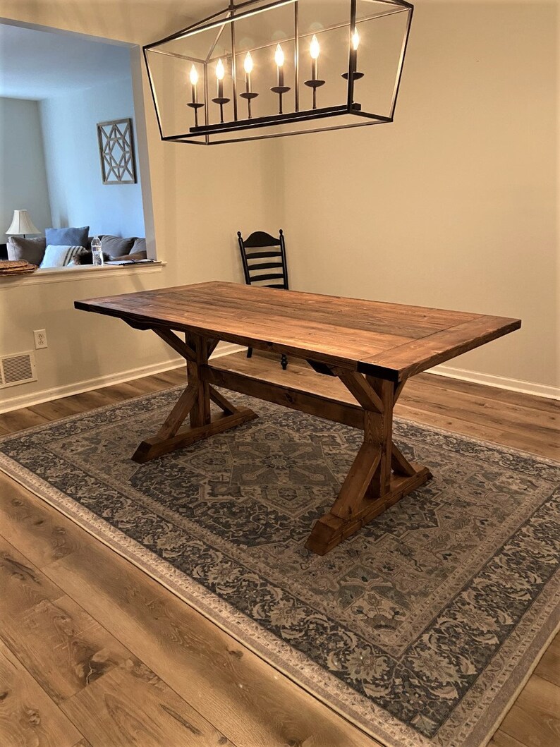 Rustic Farmhouse Table Dining Room Table Set - Etsy
